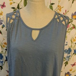 French Laundry | Tops | French Laundry Cotton Tank Top Blue Gray Cami X ...
